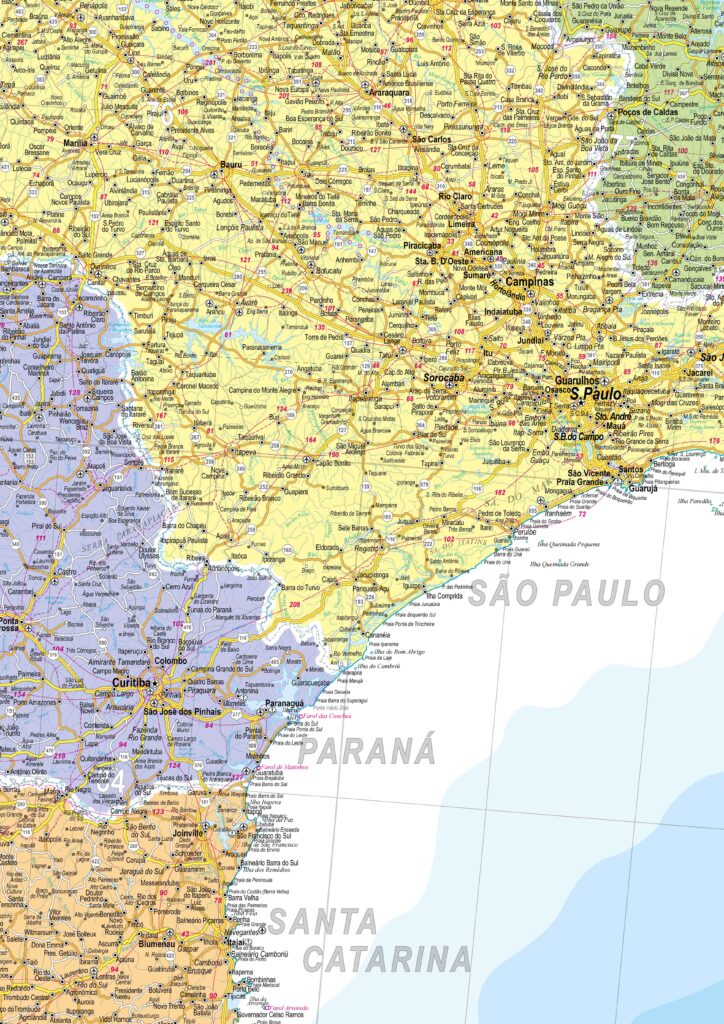 Mapa Do Brasil Geoeconoviário - Ref: 391 - Formato: 2.00X2.00m - GEO Mapas