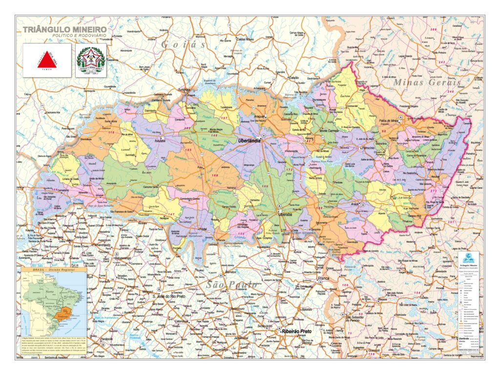 Mapa Do Triangulo Mineiro - MAGEDU